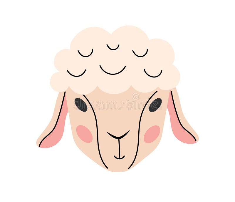 White Lamb. Easter Cute Sheep. Religious Christian Symbol. Vector ...