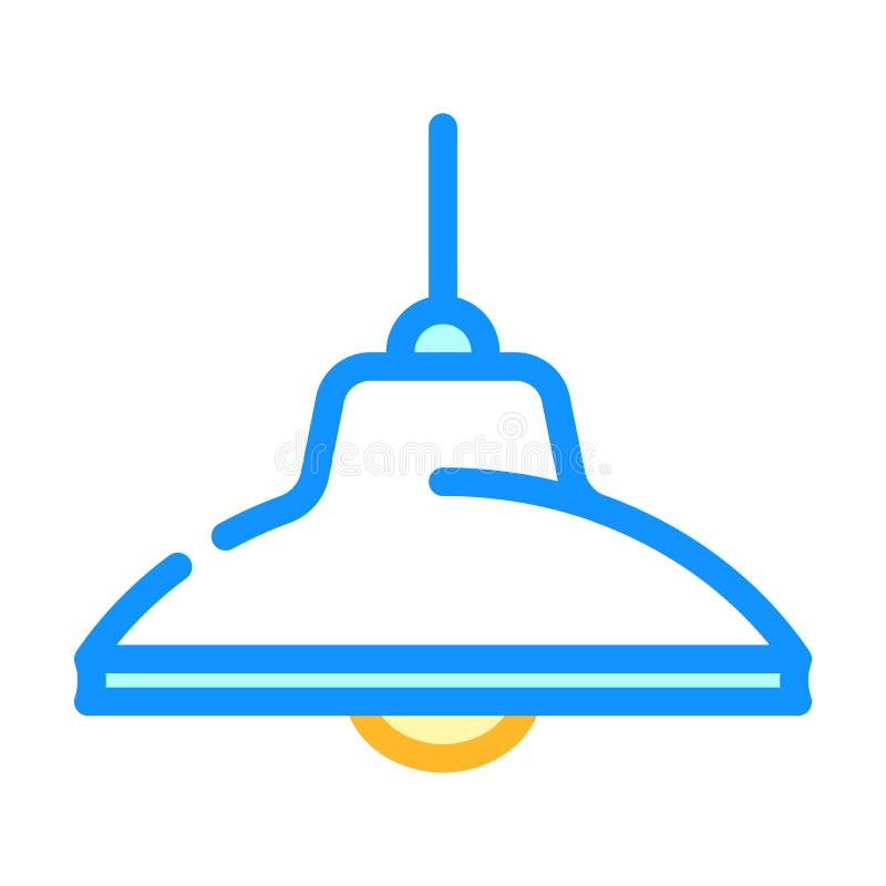 White Lamp Ceiling Color Icon Vector Illustration Stock Vector ...