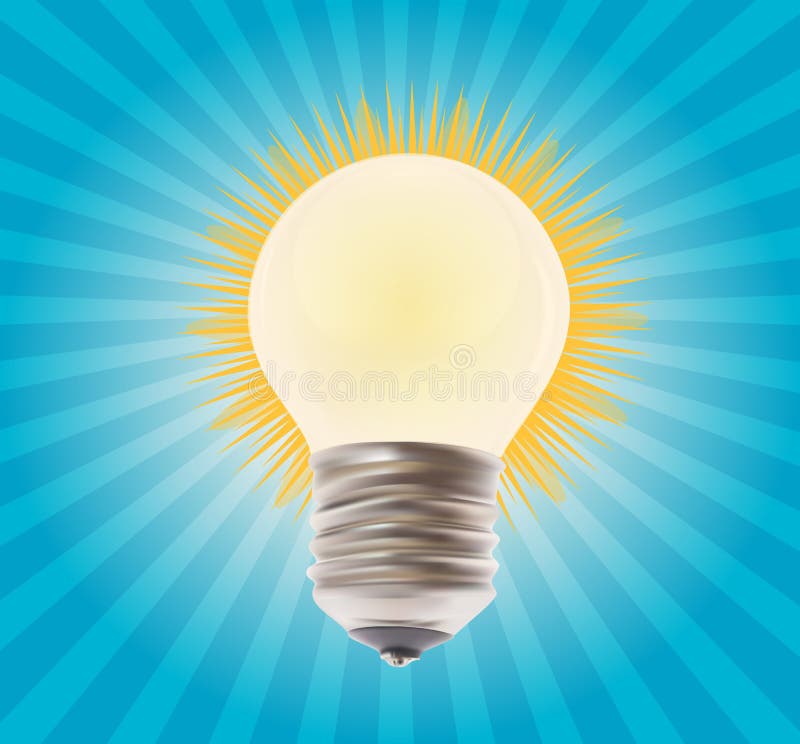 White Lamp. Vector Illustration on the Background Stock Vector ...