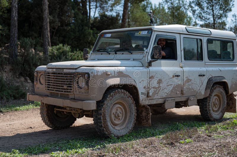 White Land Rover Defender in a Wilderness Editorial Stock Photo - Image ...