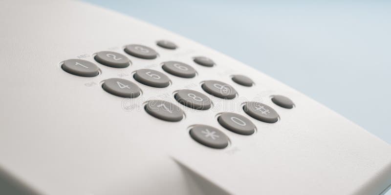 White Landline Phone Keypad Stock Photo - Image of classical, network ...