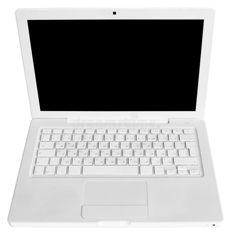 White laptop stock image. Image of monitor, mobility - 13782439