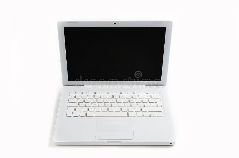 White laptop stock photo. Image of internet, front, blank - 3103490