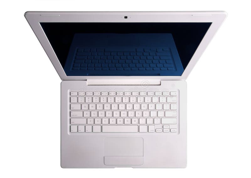 Laptop above. stock photo. Image of open, view, screen - 7901636
