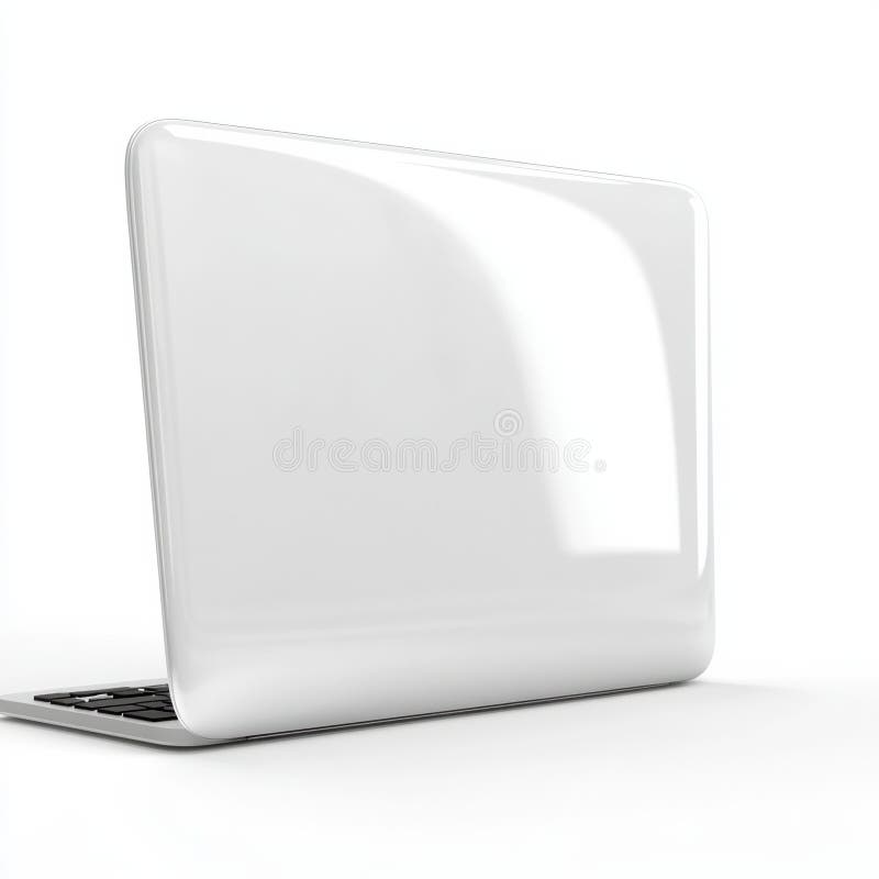 A White Laptop Computer Sitting on a Table with No Keyboard, AI Stock ...