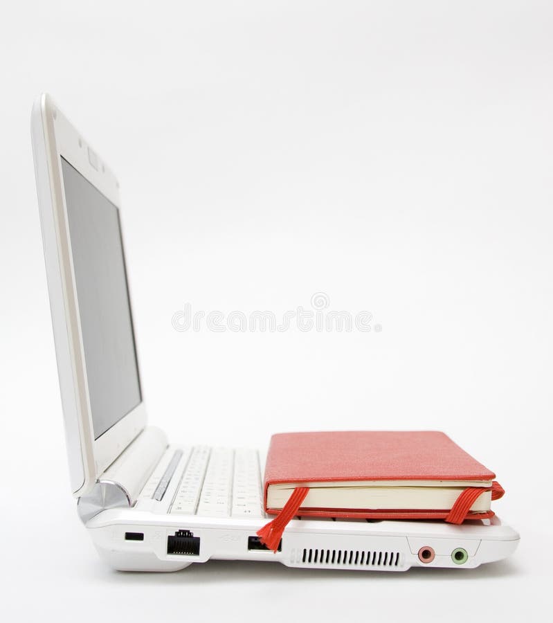 White Laptop and Notebook stock photo. Image of notebook - 8154754