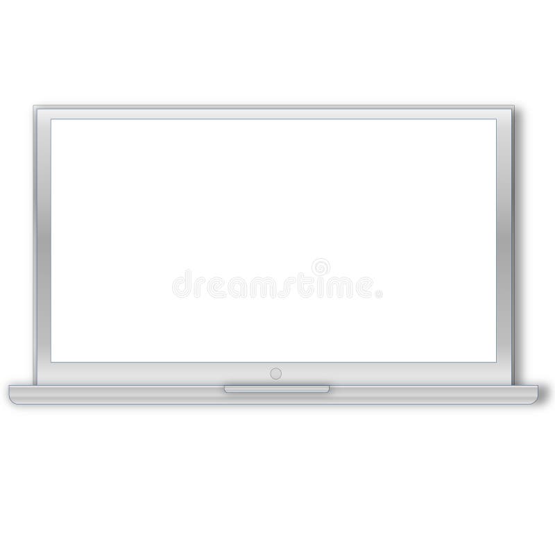 White laptop stock illustration. Illustration of background - 39059775
