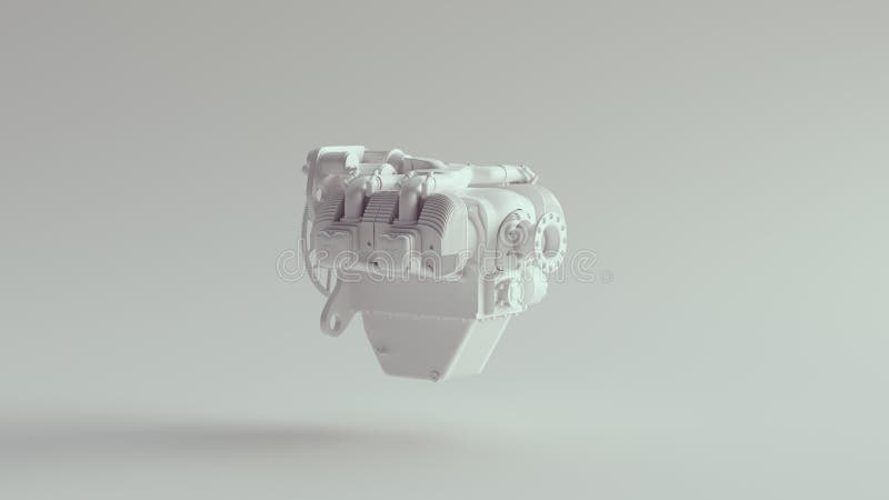 White Large Engine Aircraft Stock Illustration - Illustration of effect ...