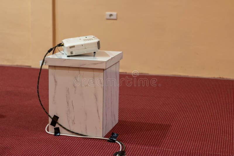 LCD Video Projector in Office or Classroom Editorial Photography ...