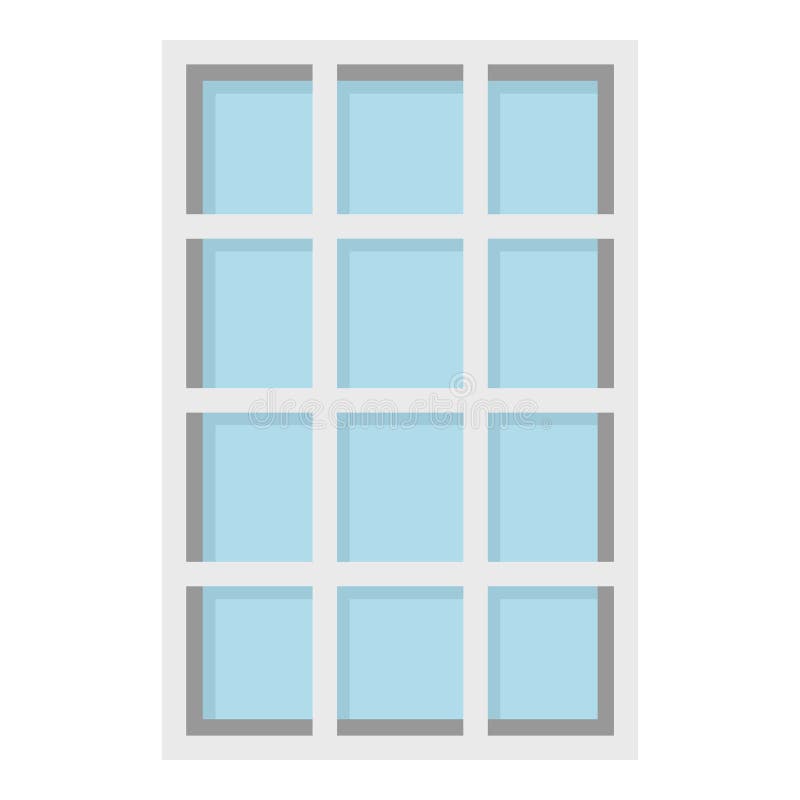 White Latticed Rectangle Window Icon Stock Illustrations – 36 White ...