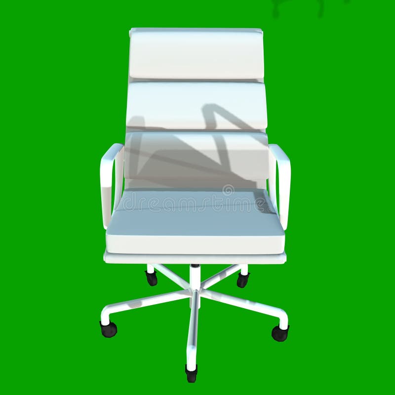 A White Leather Chair on Green Screen-3D Rendering Photos Stock ...