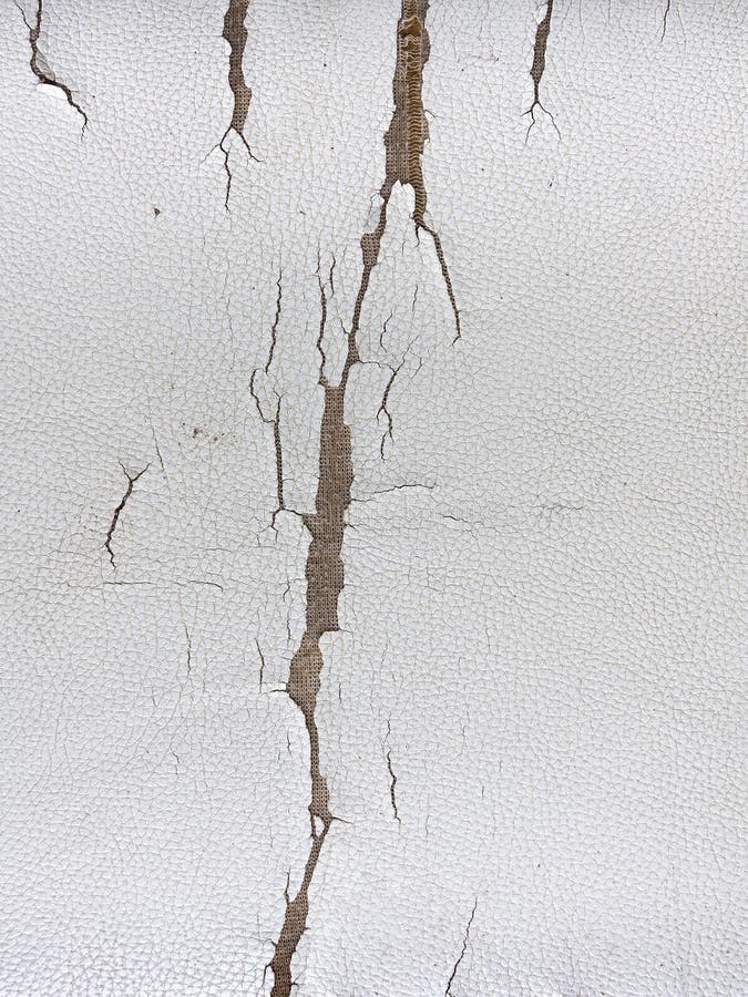White Leather Damaged or Cracked Stock Photo - Image of design, damage ...