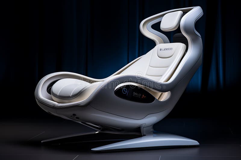 White Leather Office and Gaming Chair .3d Render Illustration Stock ...