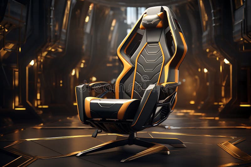 White Leather Office and Gaming Chair .3d Render Illustration Stock ...