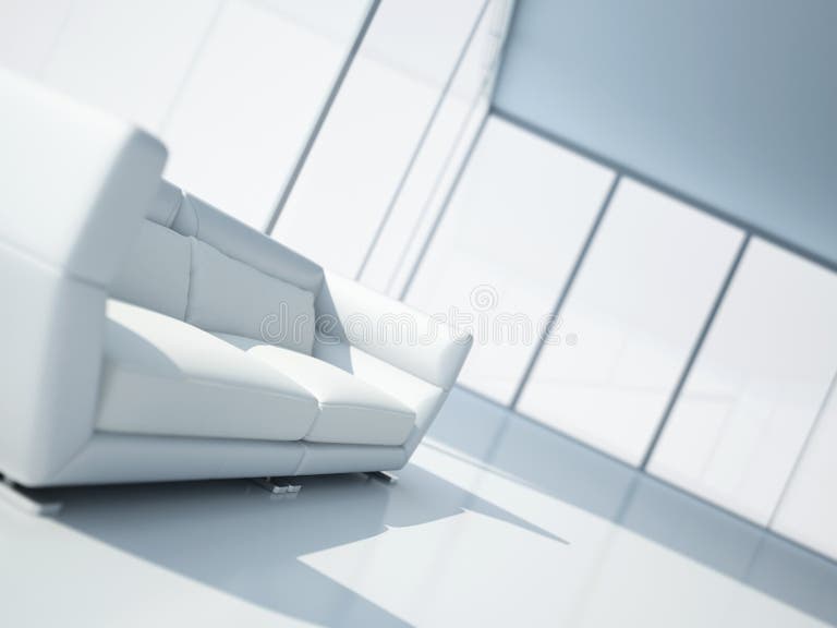 White leather sofa stock photo. Image of contemporary - 12786260