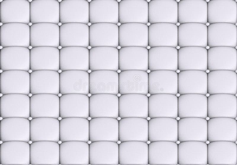 The White Leather Texture of the Skin Quilted Sofa Stock Illustration ...