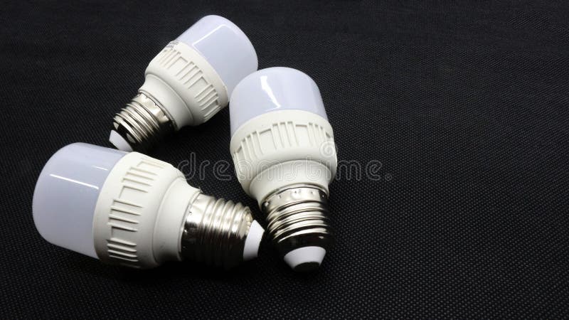 White Led Bulb Light Isolated Stock Image - Image of electricity, copy ...