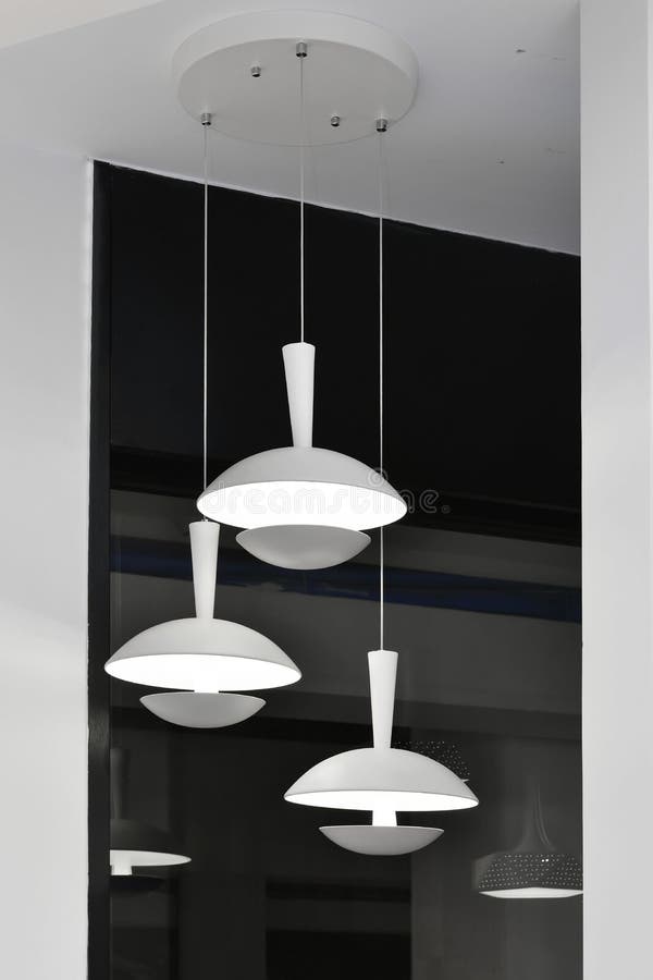 Led Ceiling Light in Modern Commercial Building Stock Photo - Image of ...