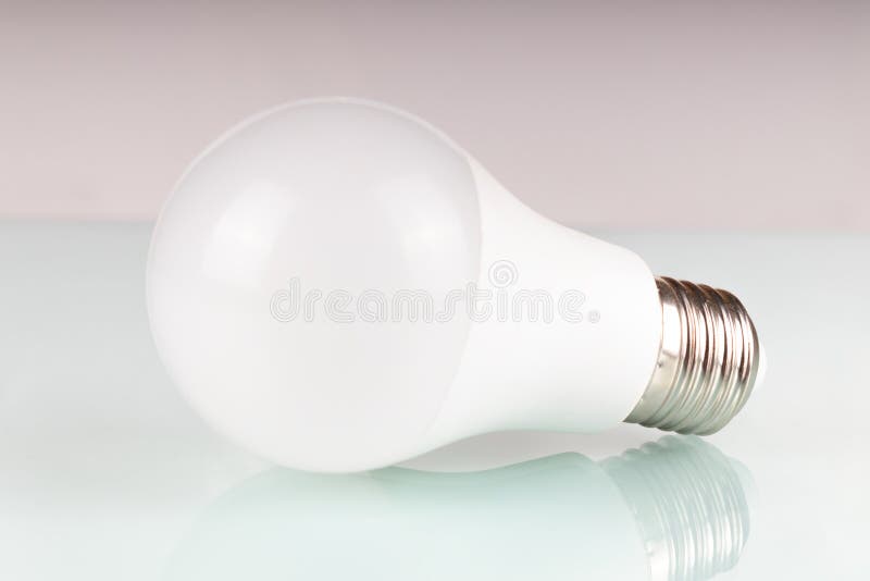White LED Light Close Up on a Glass Surface Stock Image - Image of ...