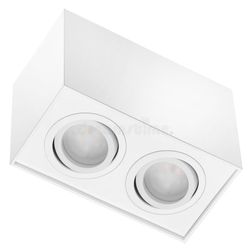 LED Light Double Cube Reflector Isolated on White Background Stock ...