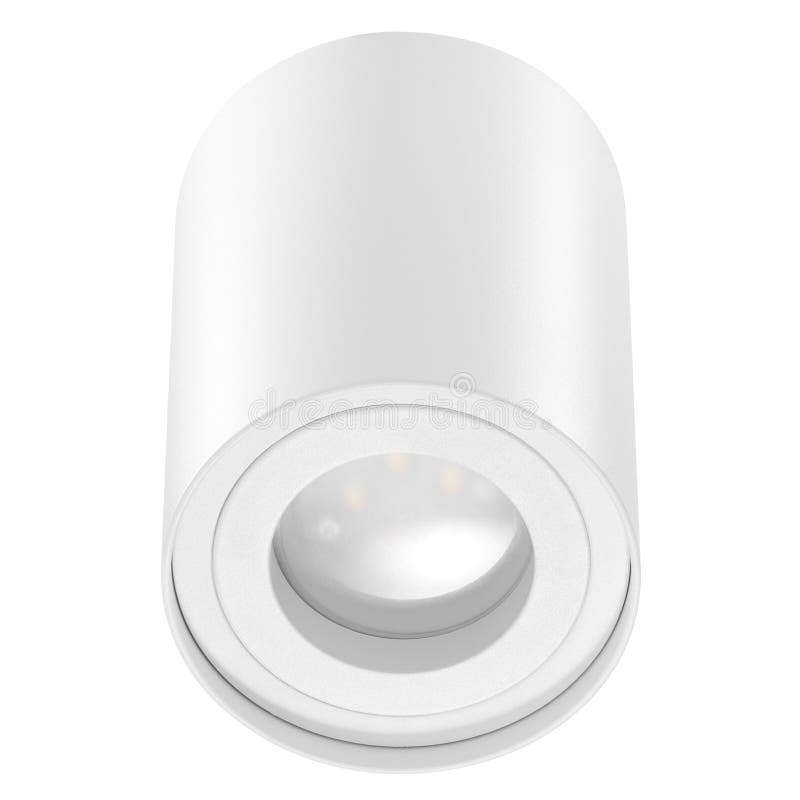 LED Light Tube Reflector Isolated on White Background Stock Photo ...