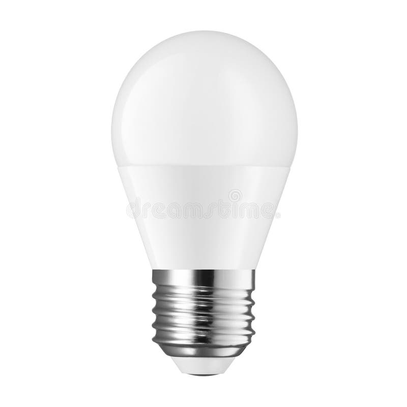 White LED Light Bulb Isolated on White Background Stock Photo - Image ...