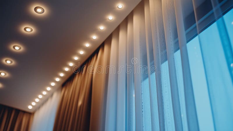 White Led Lights Along Ceiling Stock Photos - Free & Royalty-Free Stock ...