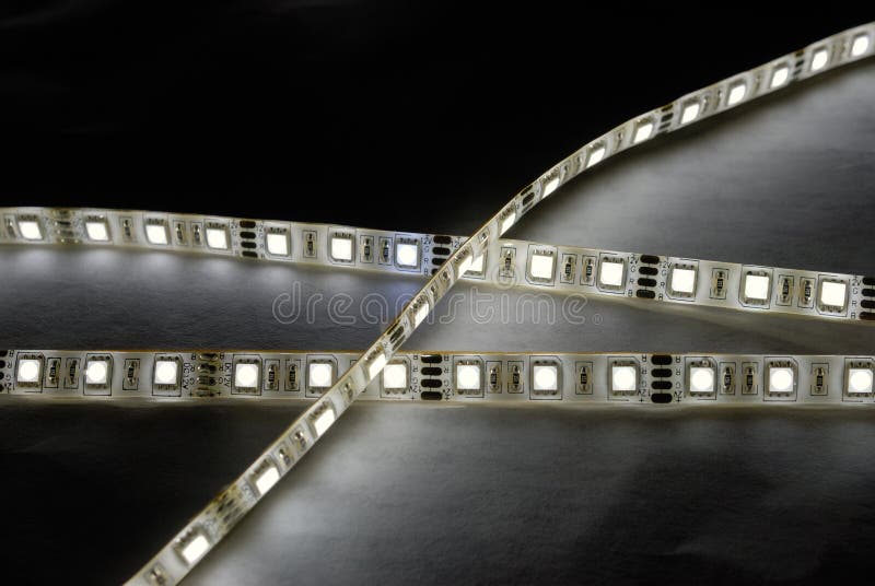 White LED strip light stock image. Image of illuminate - 91417245