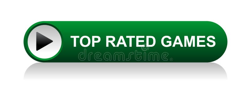 Top Rated Games Icon Button on White Stock Illustration - Illustration ...