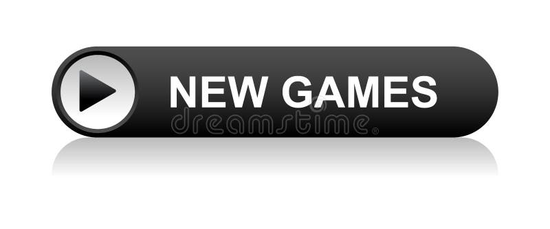 New Games Icon Button on White Stock Illustration - Illustration of ...