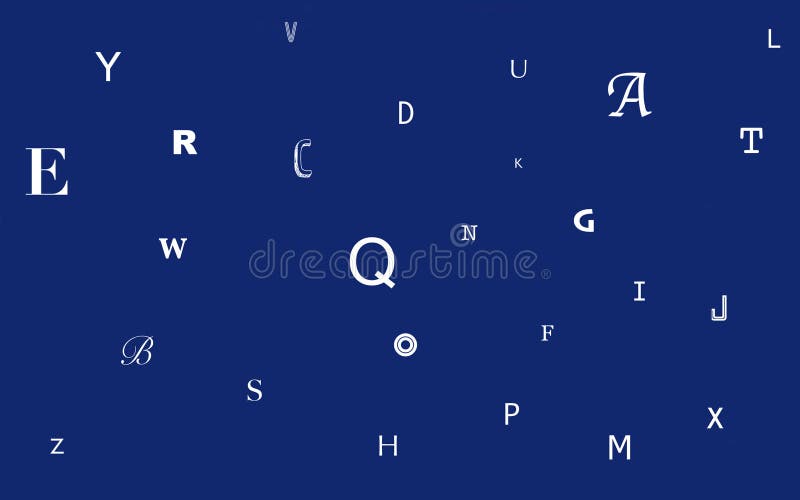 White Letters on a Blue Background Stock Illustration - Illustration of ...
