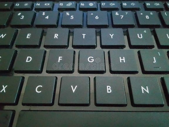 White Letters on a Computer& X27;s Black Keyboard Stock Image - Image ...