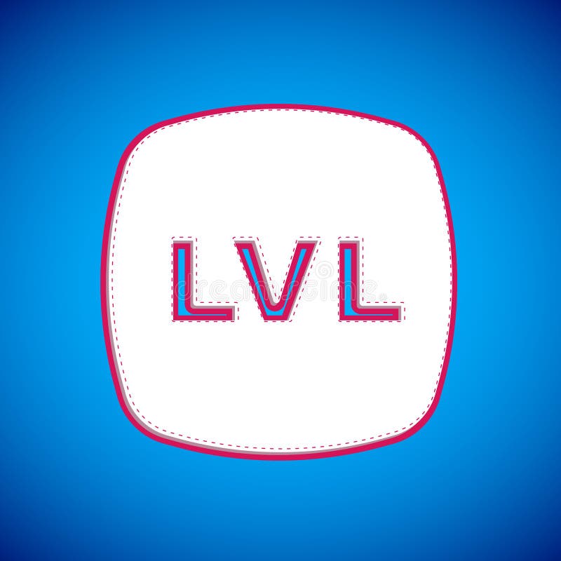 White Level Game Icon Isolated on Blue Background. Vector Stock Vector ...