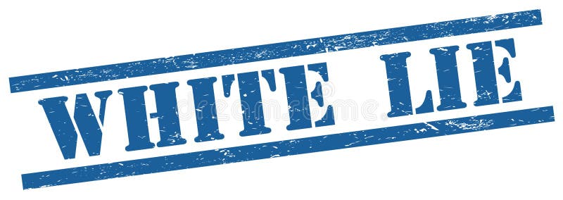 WHITE LIE Text on Blue Grungy Rectangle Stamp Stock Illustration ...