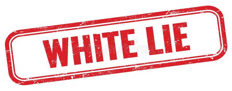 WHITE LIE Text on Red Grungy Stamp Stock Image - Image of sign, vintage ...