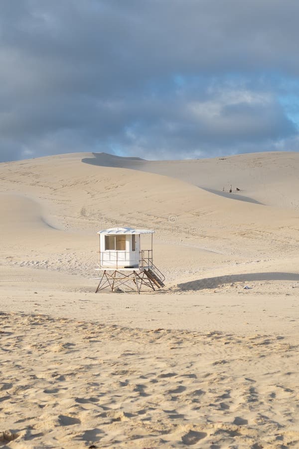 White Lifeguard Hut stock photo. Image of sunrise, beach - 247137318