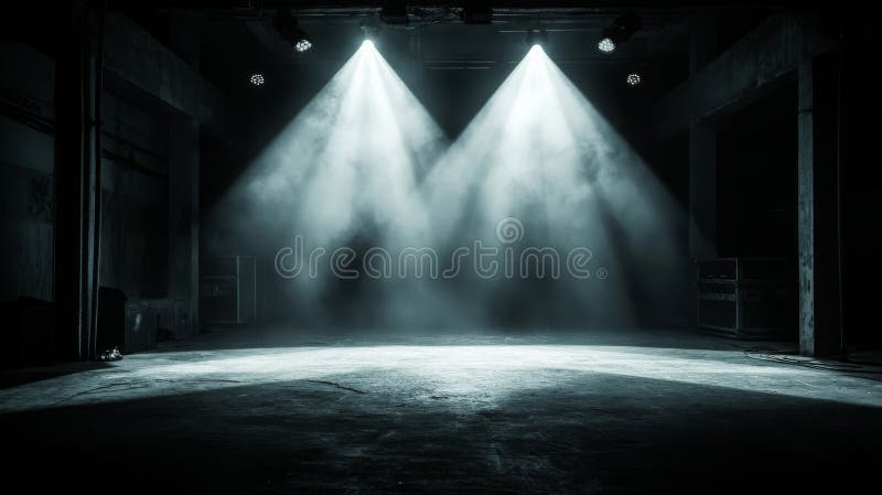 White Light Beams Creating a Dynamic Display To Form an Immersive ...