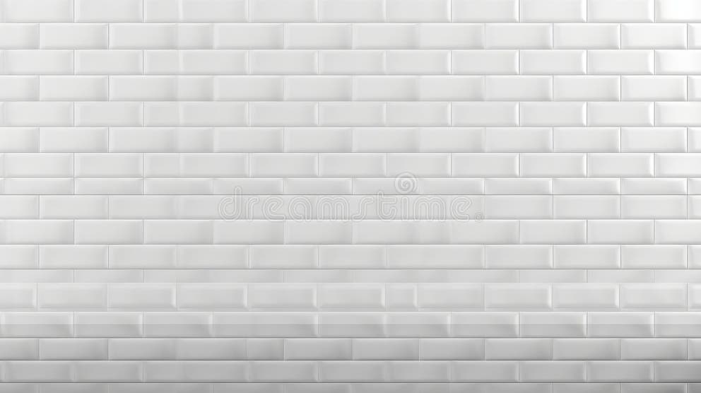 White Light Brick Tiles Tilework Glazed Ceramic Wall, Classic White ...