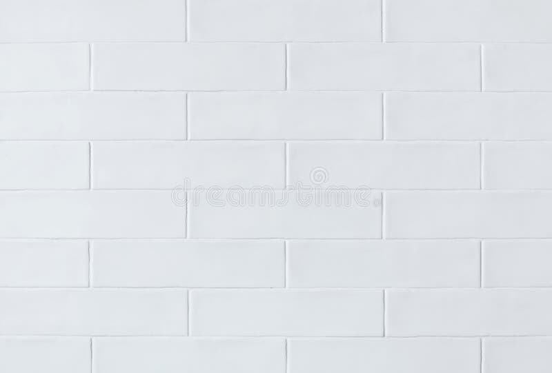 White Light Brick Tiles Wall Texture Wide Background in Rustic Style ...