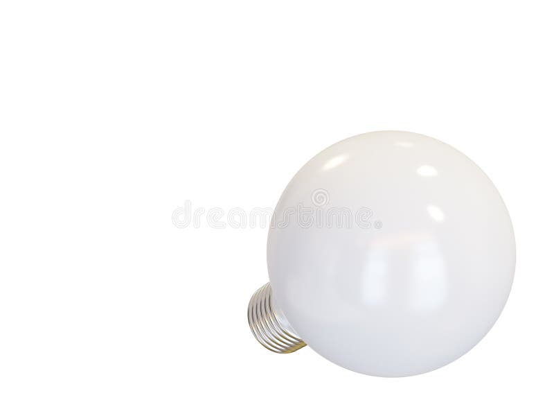 White Light Bulb. 3d Render Stock Illustration - Illustration of energy ...
