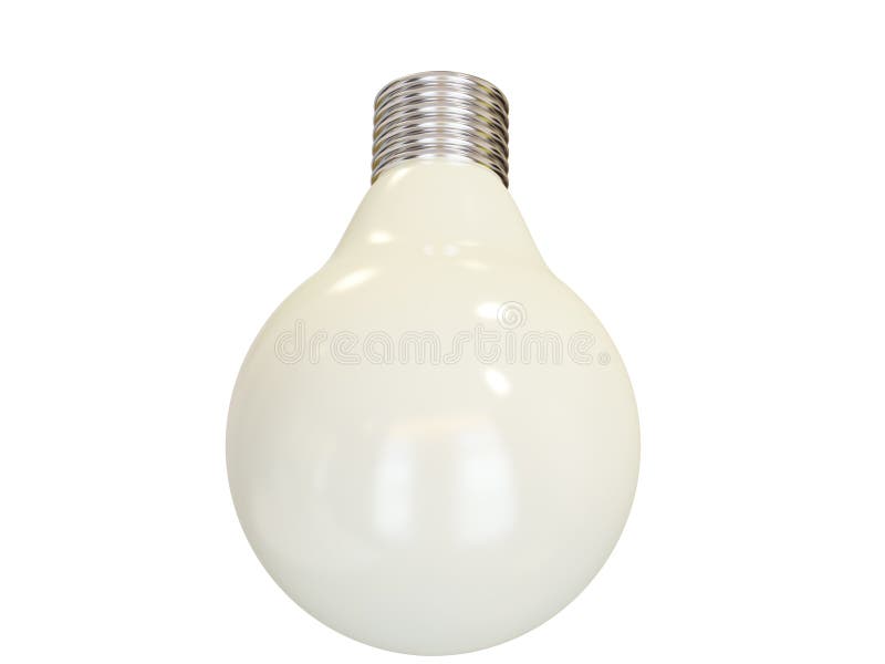White Light Bulb. 3d Render Stock Illustration - Illustration of ...