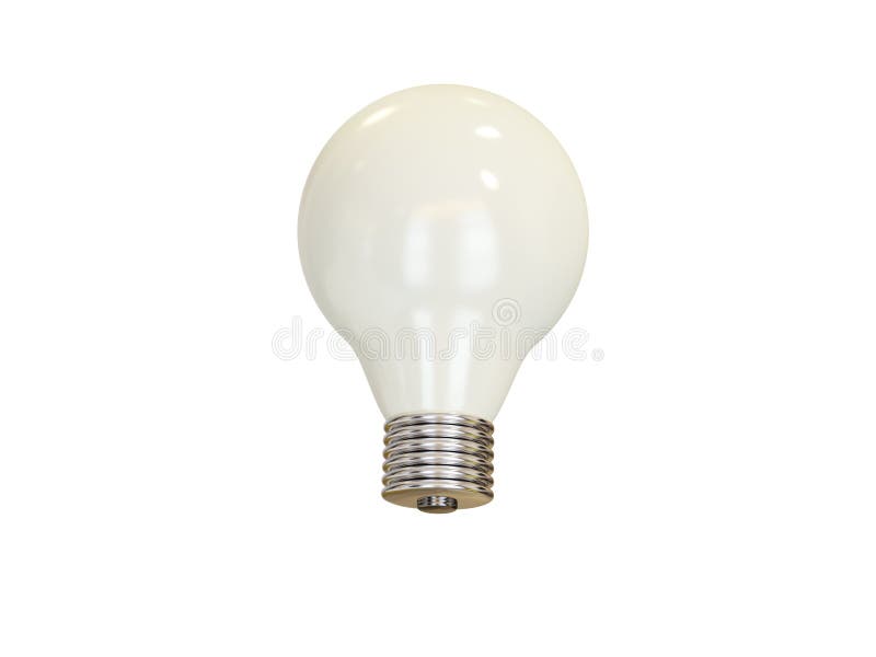 White Light Bulb. 3d Render Stock Illustration - Illustration of ...
