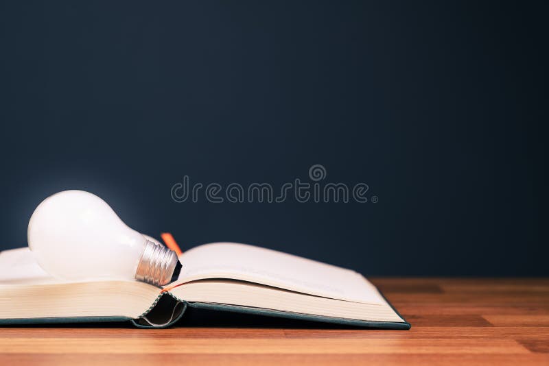 Reading is power stock image. Image of lightbulb, learn - 233180777