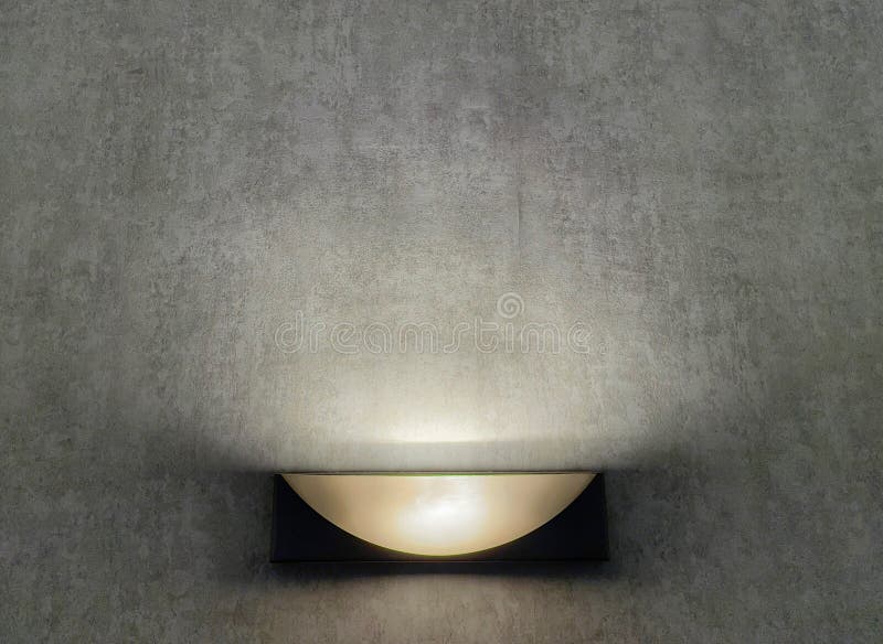 White Light Bulb on the Wall Facing Up Stock Image - Image of ...