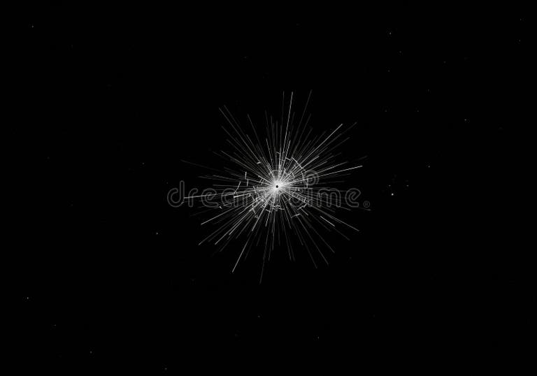 White Light Burst Explosion on Black Background Stock Illustration ...