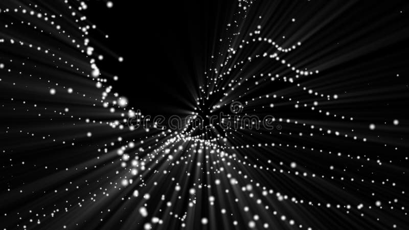 White Light Emitting Animated Particles. Abstract. 3d Rendering Stock ...