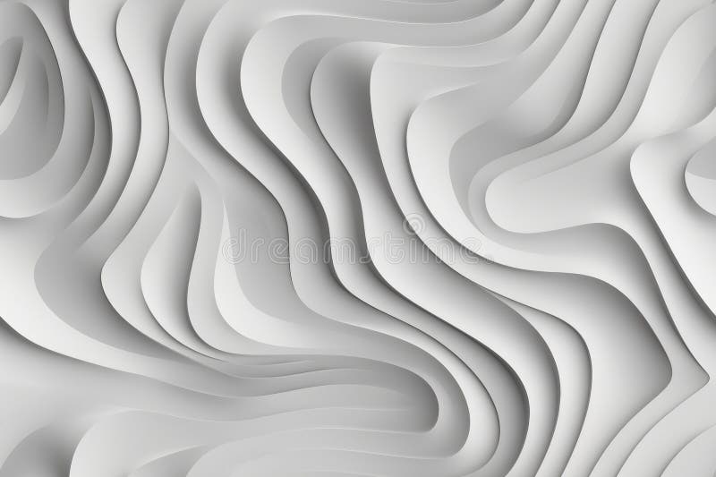 White and Light Gray Abstract Wave Modern Background Illustration ...