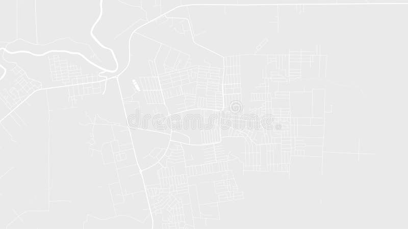 White and Light Grey Harare City Area Vector Background Map, Roads and ...