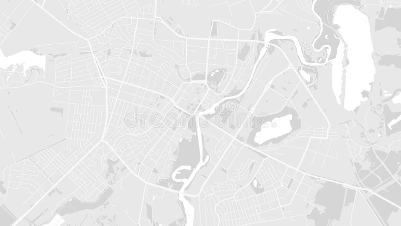 White and Light Grey Sumy City Area Vector Background Map, Roads and ...