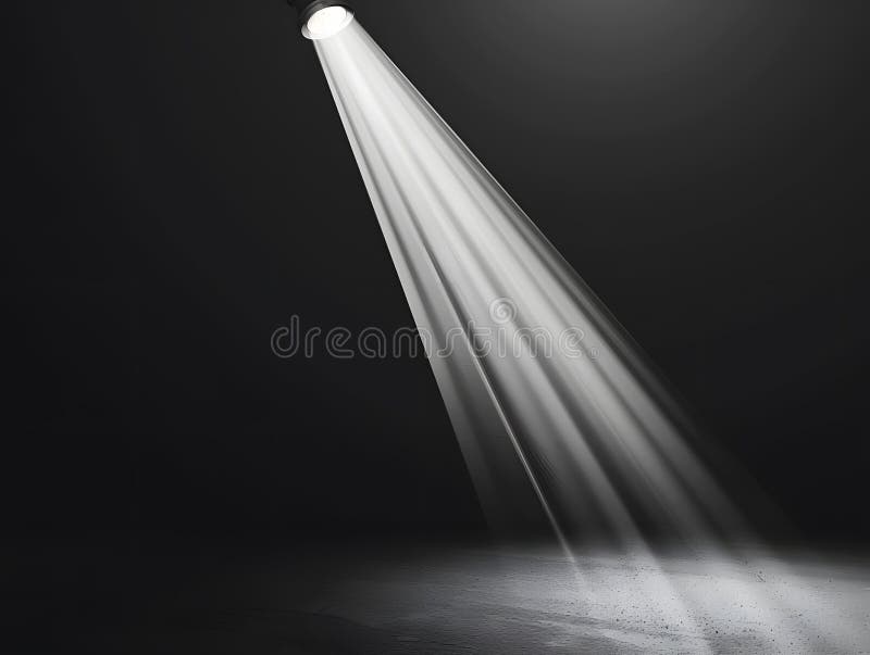 Spotlight Rays on Black Background, Glowing Effect for Product ...